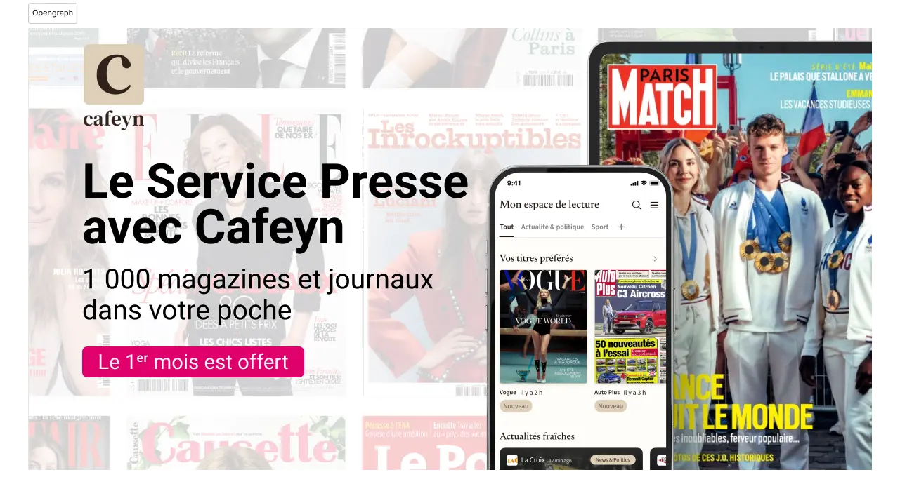 1000 magazines & journaux en illimité avec Cafeyn | Nordnet